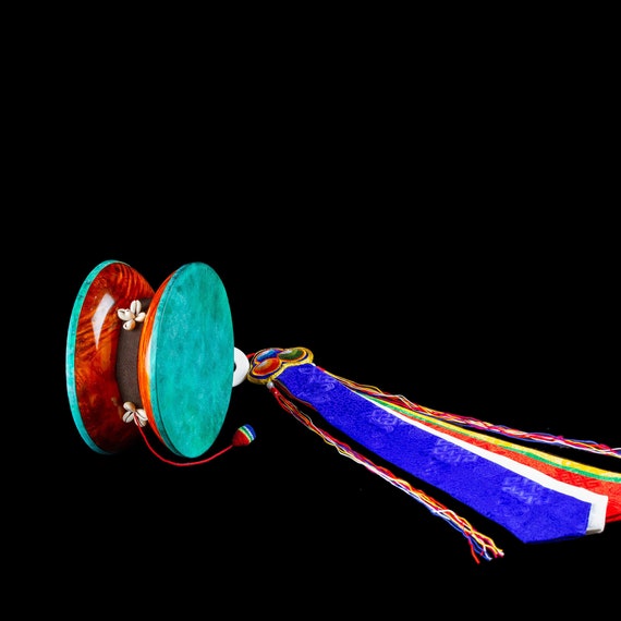 Big Damaru Made From Bawa Wood Perfect Tibetan Traditional | Etsy