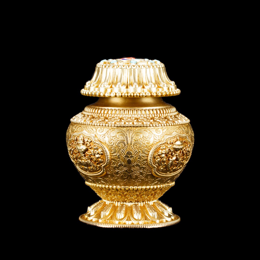Reliquary, Treasure Vase or Relic Vase, Big and Elegant, Height 10.0 Cm ...