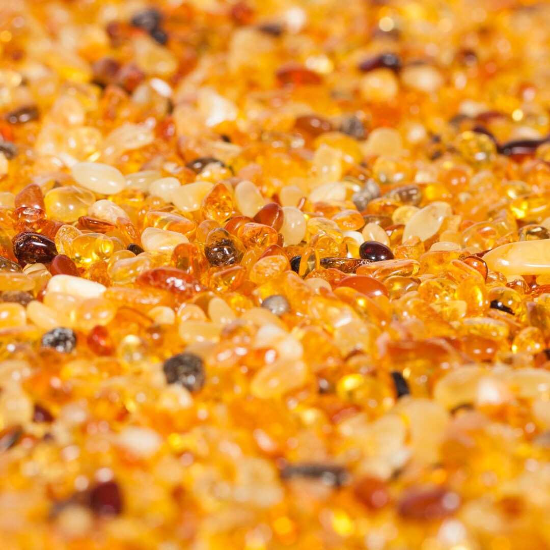 Baltic Amber Crumb in Bulk — 3000 Gr, Polished Drops of Baltic Amber ...