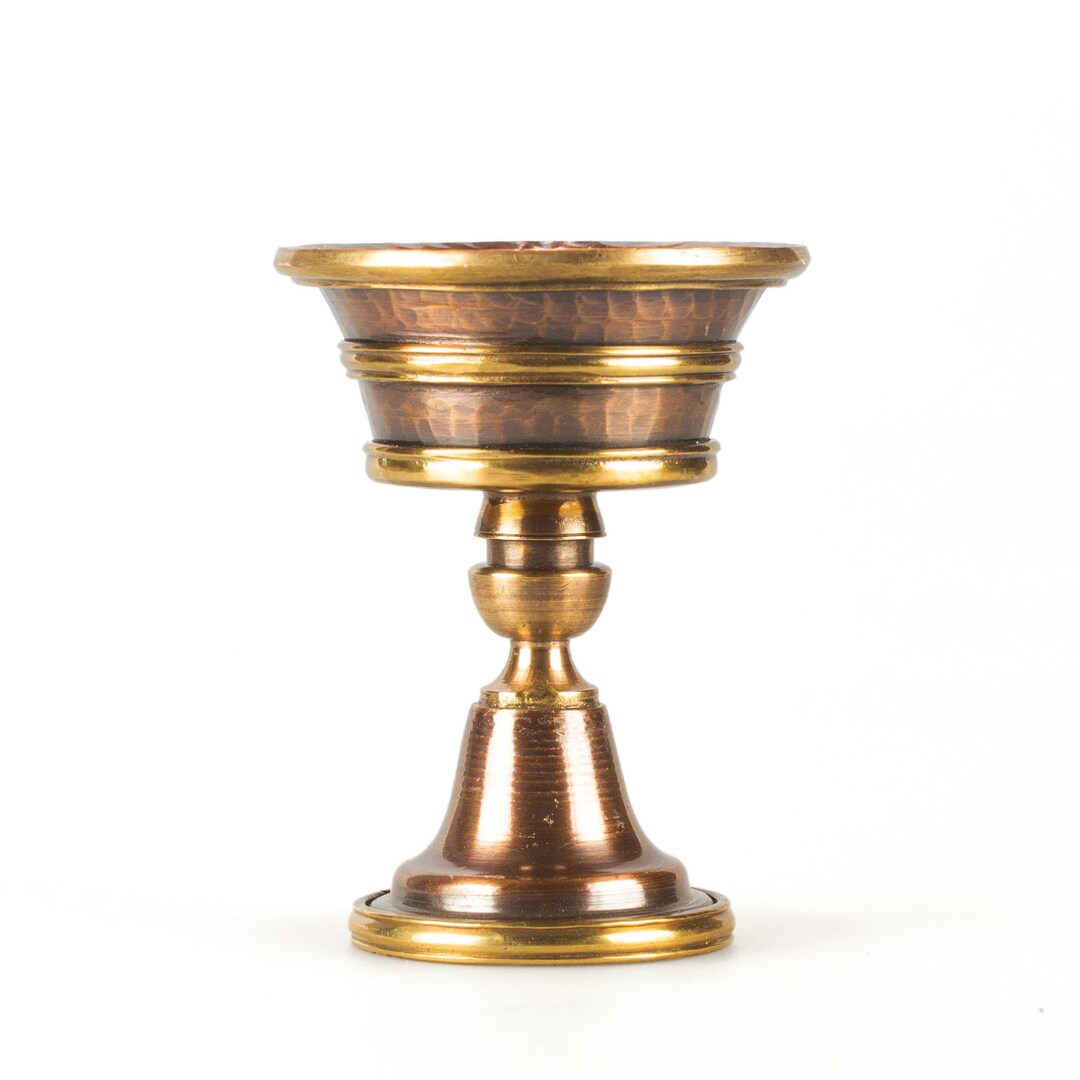 Buddhist Butter Lamp Made From Copper — Best Quality / Buddhist Ritual ...