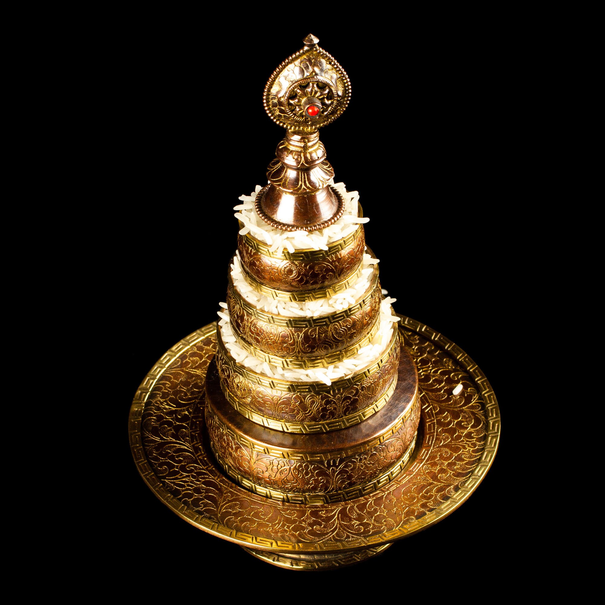 Buddhist Copper Mandala Set With Traditional Carving / Tiny - Etsy