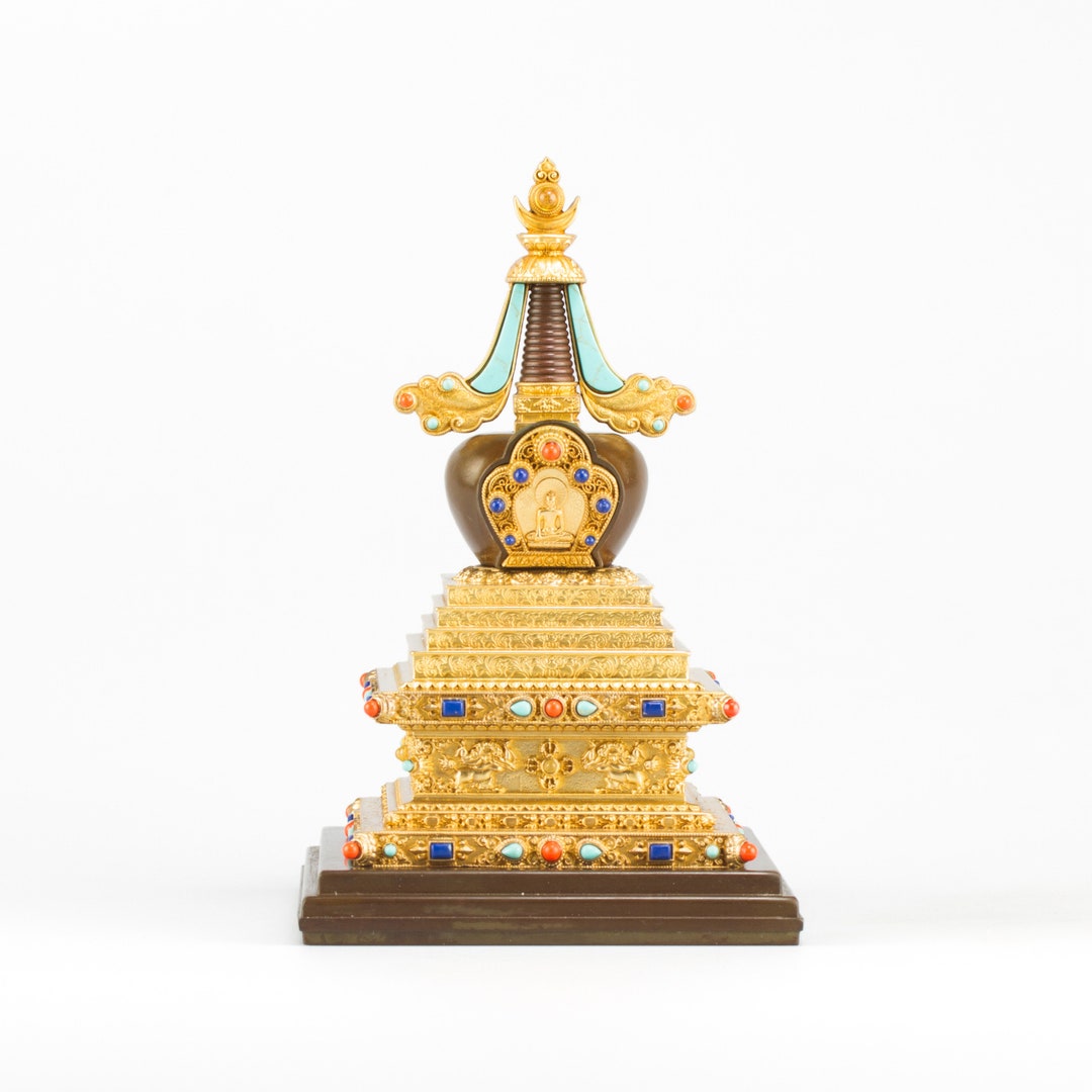 Luxurious Buddhist Enlightenment (conquest of Mara) Stupa Chorten ...