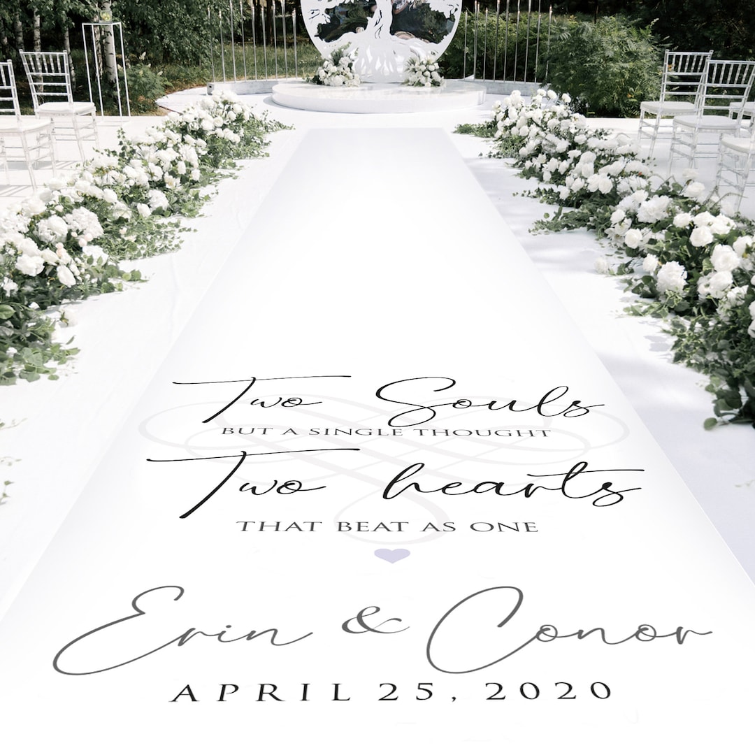 Wedding Floor Runner Sentimental Design - Personalised Wedding Aisle ...