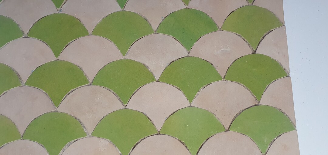 Green Moroccan Handmade Mosaic Tiles ,zelij Ceramic Tiles , Floor and ...