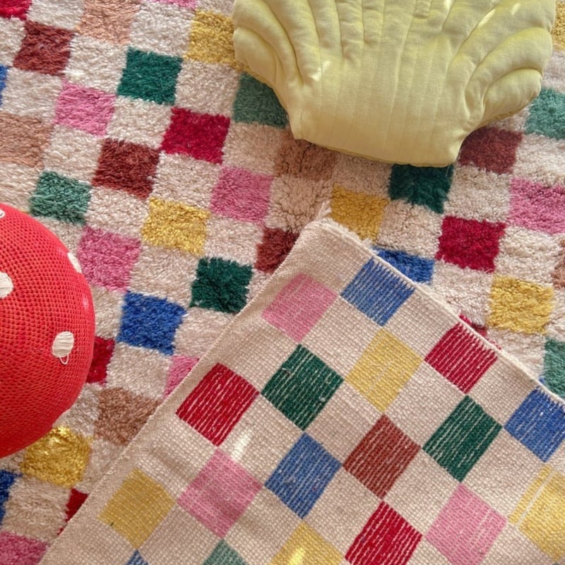 Checkered Rug - Etsy