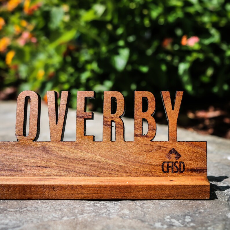 Solid Cherry 3D Desk Name Plate for Teachers Professionals | Etsy
