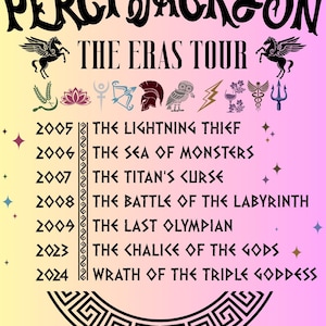 Percy Jackson Eras Tour SVG/AI/JPG - Etsy