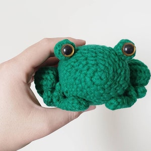 Amigurumi Frog Stuffed Animal PATTERN, Crochet Frog Amphibian Amigurumi ...