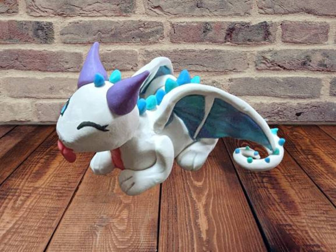 Whimsical Summer Dragon Winking Dragon Playful Fantasy - Etsy