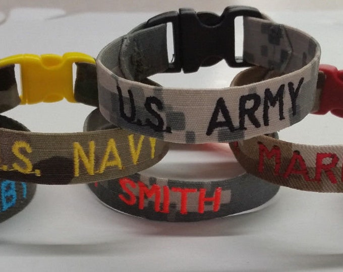 Military Bracelet | Army | Navy | Airforce | Marines | Personalized ...
