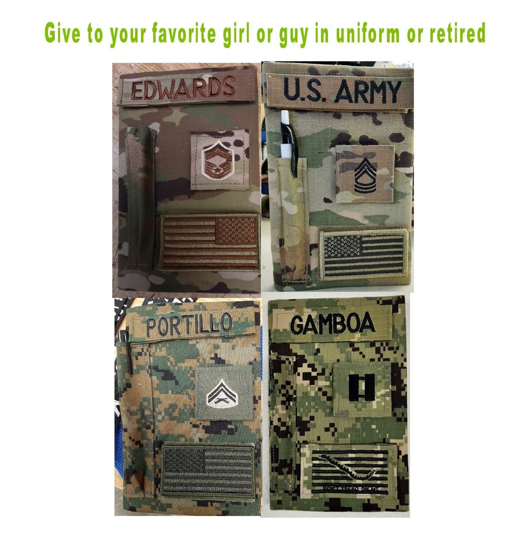 Military Journal Book Cover (5.25 X 8 Inches) With Pen Pocket - Etsy