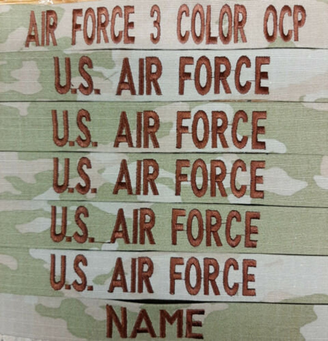 8pc Air Force 3 Color OCP Scorpion Name Tapes Sew on or With Hook ...