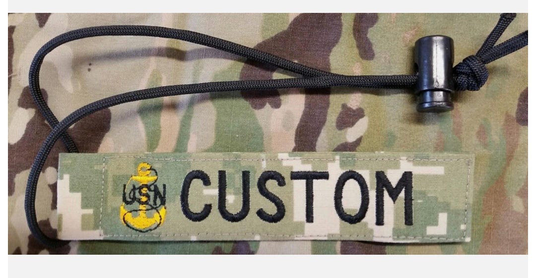 US NAVY With Anchor Embroidered 550 Cord Gear Tag/bag Tag/luggage Tag ...