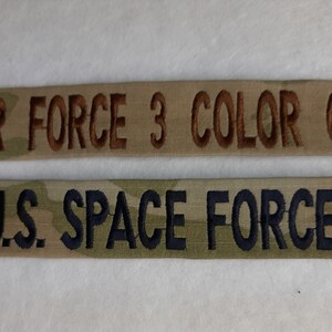 New 3 Color Air Force or Space Force Name or Branch Tape Sew on or Hook ...
