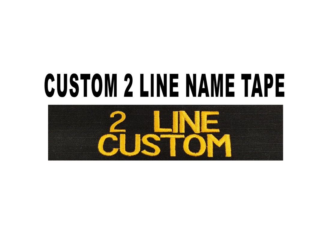 Tactical 2-line Name Tape With Hook Fastener 2 Inches by (up to 10 ...