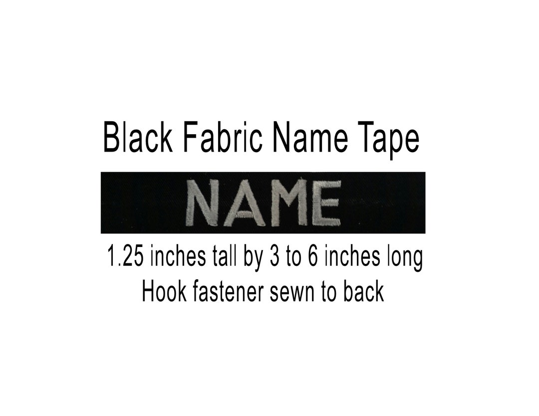 Black Fabric Law Enforcement Name Tape (hook Fastener) - Etsy