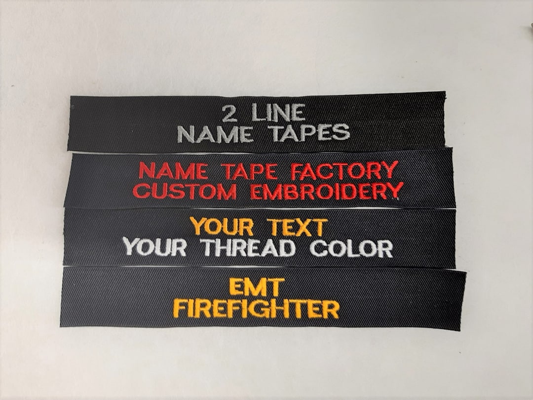 2 Lines LAW ENFORCEMENT / Fire Fighter/tactical/military Name Tape Sew ...