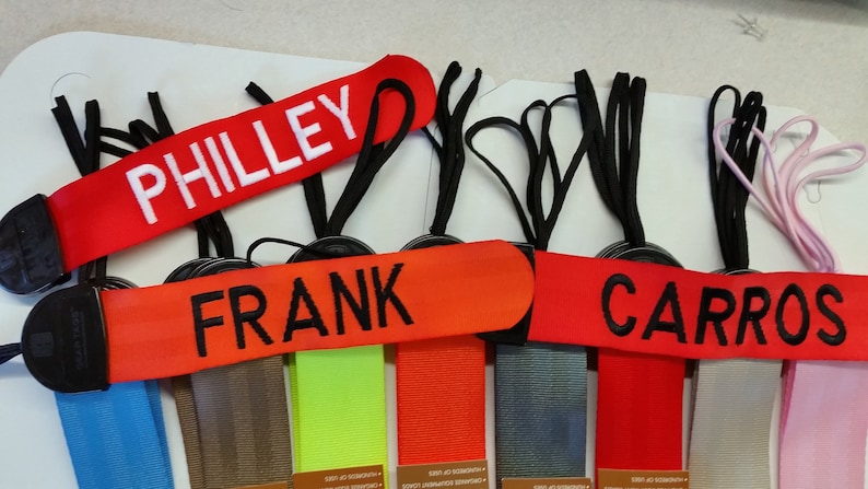 SET OF 3 EMBROIDERED Gear Tags - Etsy