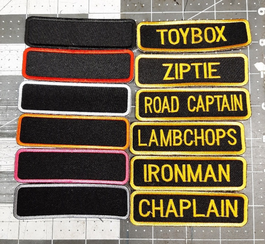 Biker Name or Text Patch Sew 1 X 3.5 Inch - Etsy