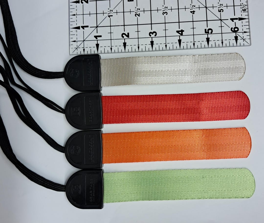 ONE EMBROIDERED MINI Gear Tag 1 X 6 Inches Embroidered With Your Text ...