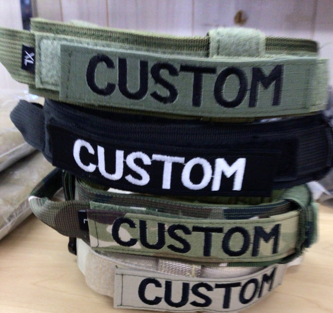 Tactical Dog Collar Military Grade Personalized. Free Mini Ocp Flag ...