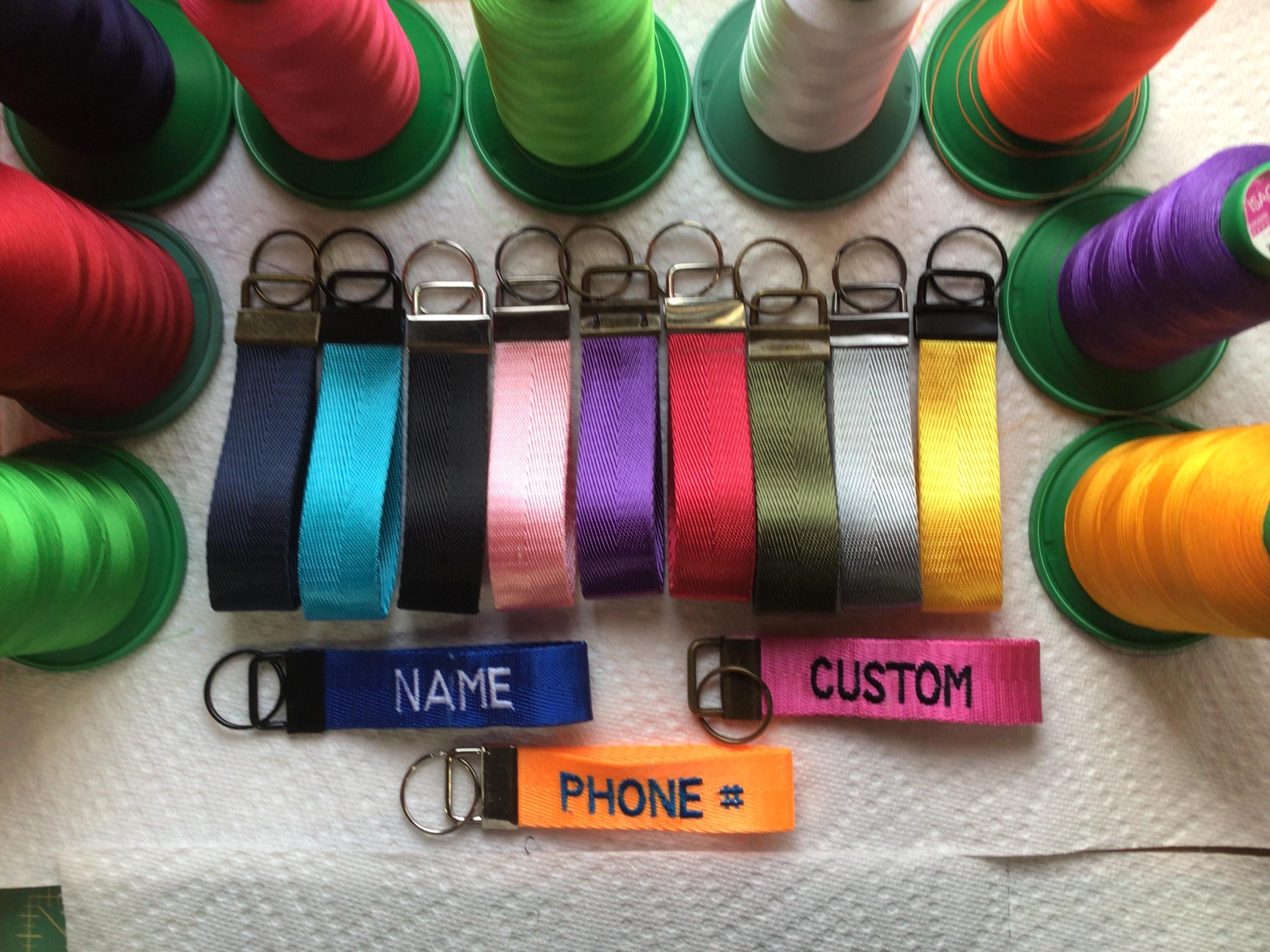 Custom Key Fobs Your Text 12 Colors Heavy Duty Nylon - Etsy