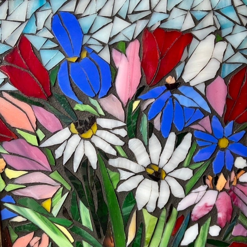 Mosaic Flower - Etsy