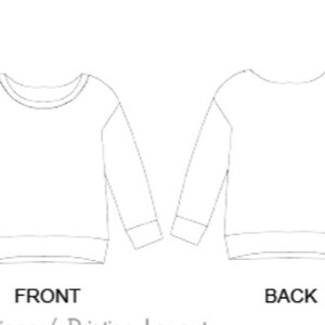 Drop Shoulder Sweater Sewing Pattern Pdf, Sweatshirt Sewing Pattern Pdf ...