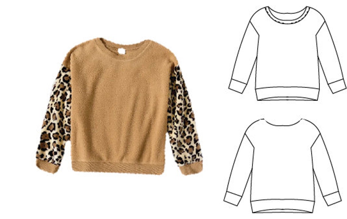 Drop Shoulder Sweater Sewing Pattern Pdf Sweatshirt Sewing - Etsy