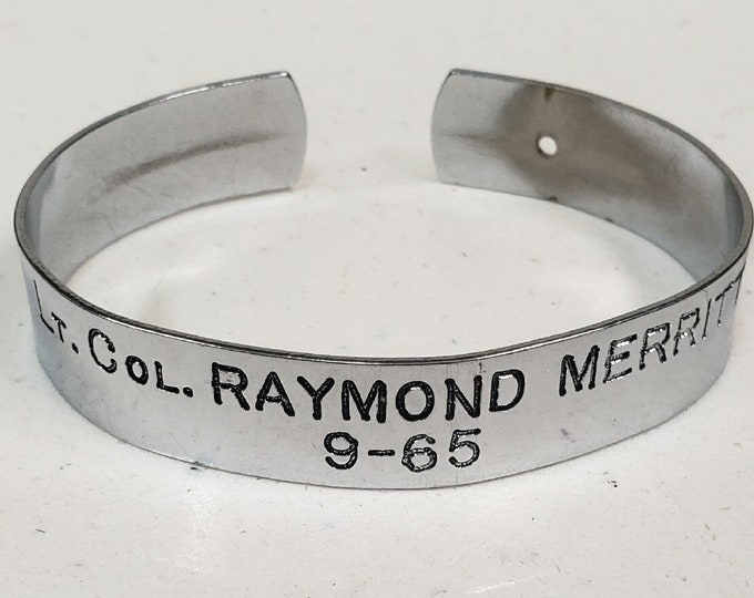 Vintage Original 1960's Vietnam War POW Bracelet Lt Col Raymond Merritt ...