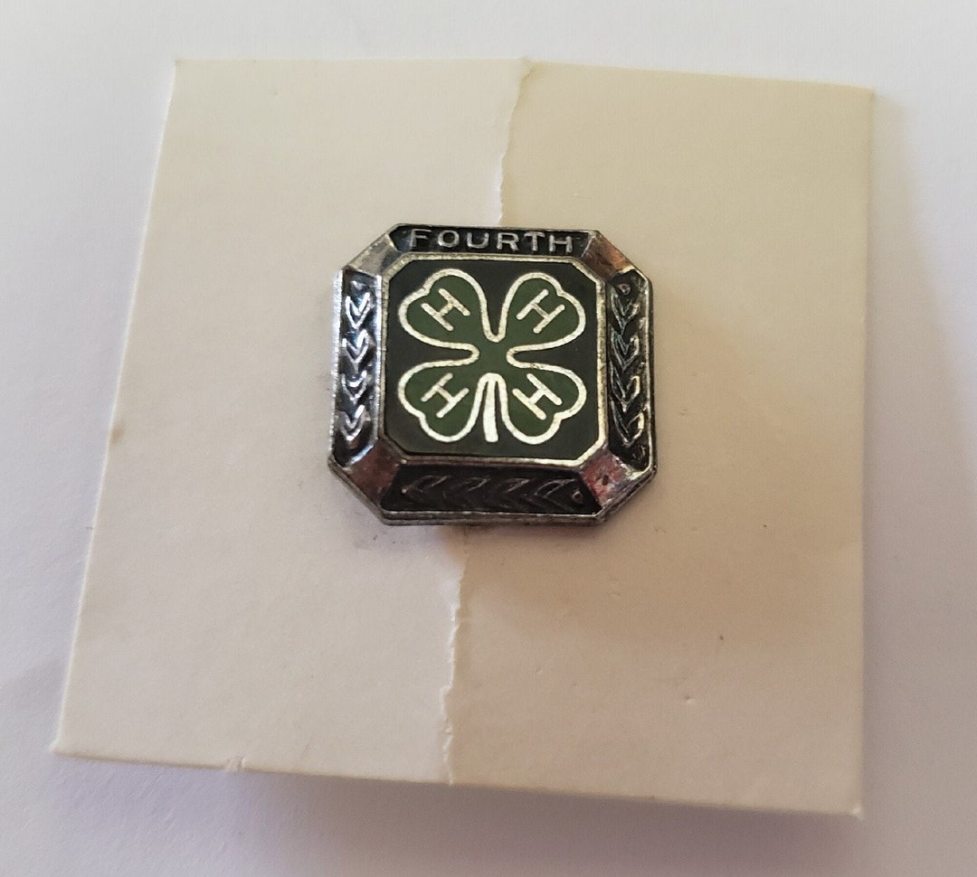 Vintage 4-H Sterling Silver Fourth Year Lapel Pin - FREE SHIPPING!! - Etsy