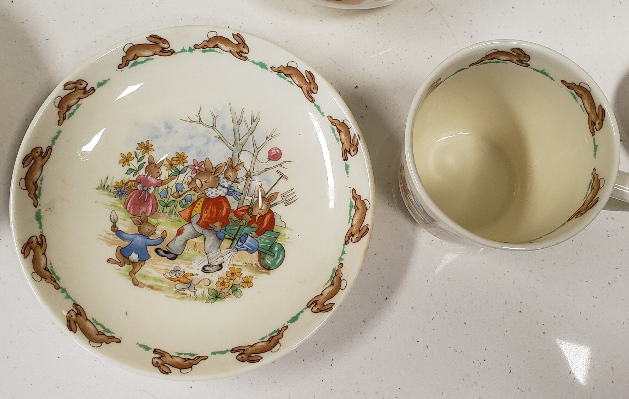 Vintage Bunnykins Royal Doulton 8 Piece Tea Set FREE SHIPPING - Etsy