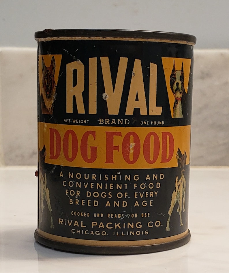 Vintage Early Style Rival Dog Food Metal Bank - FREE SHIPPING!! - Etsy