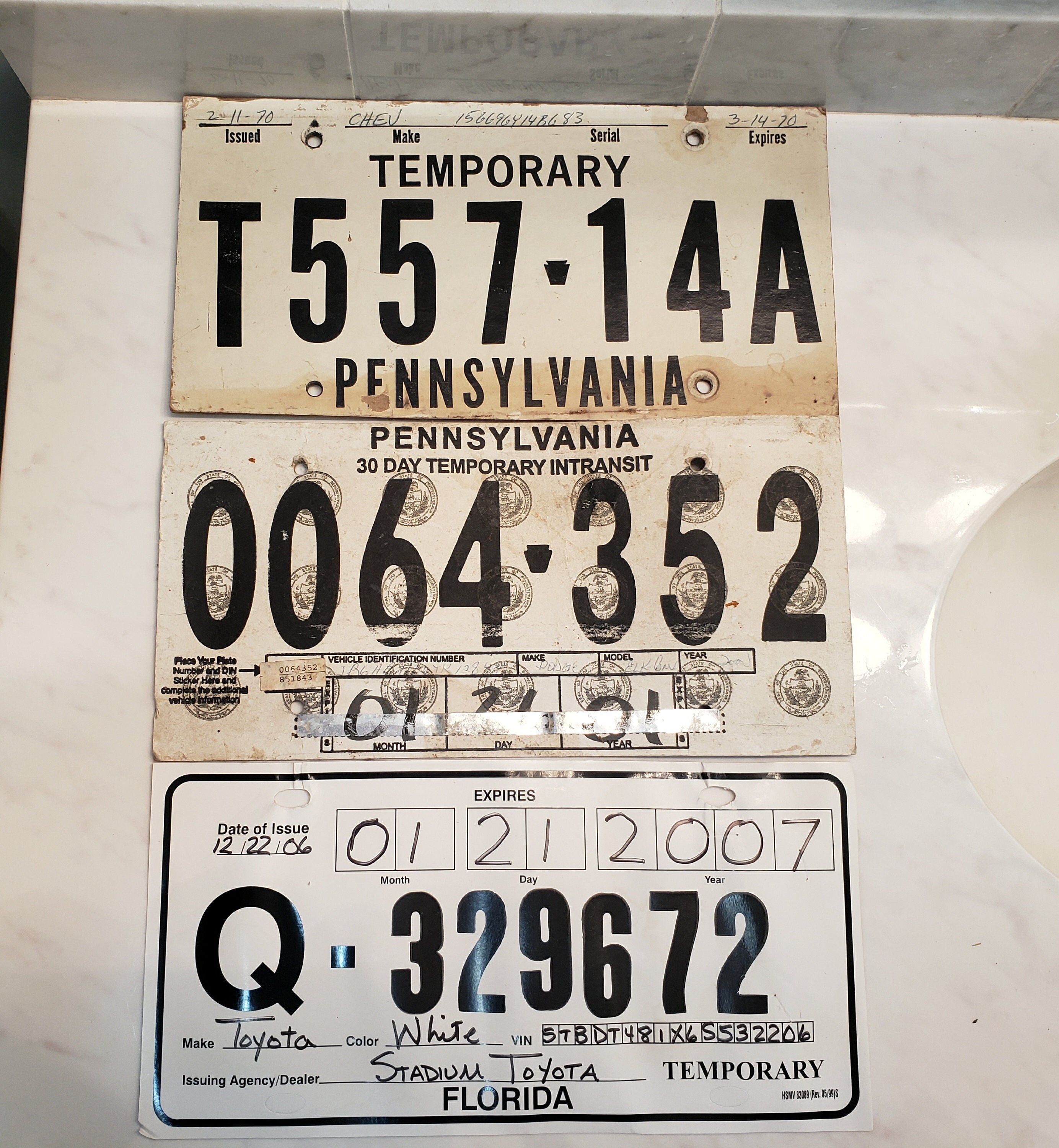 Florida Temporary Plates Smsopec