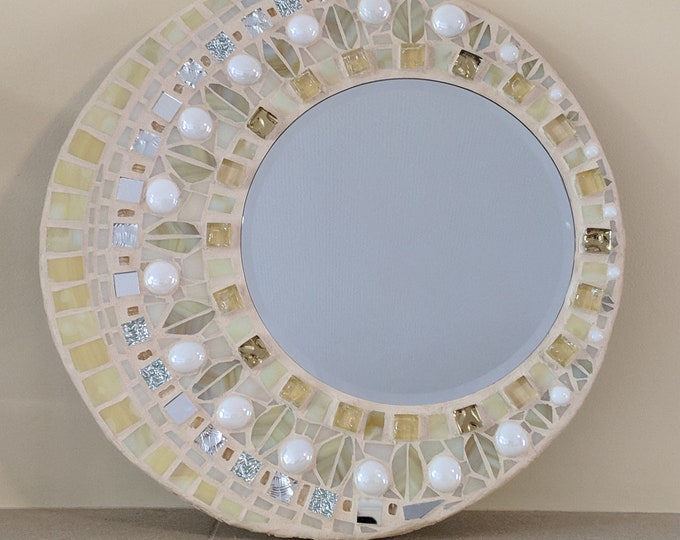 Stained Glass Mosaic Mirror, Mosaic Mirror, Circular Stained Glass ...