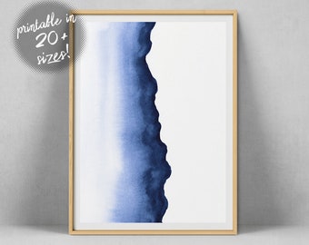 Blue art print | Etsy