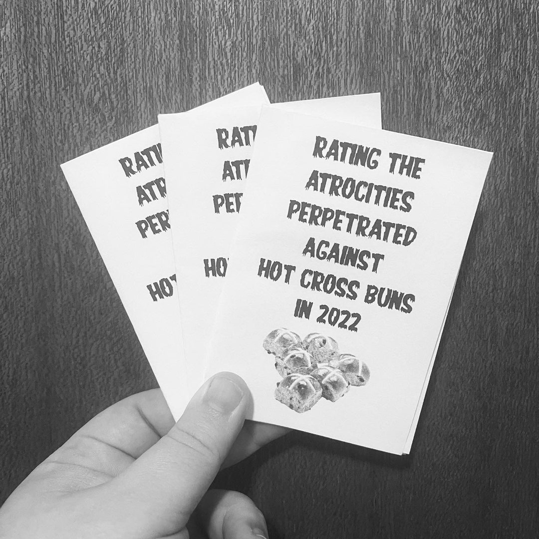 Hot Cross Bun Atrocities Zine | Funny Easter Recipe Rating Zines - Etsy