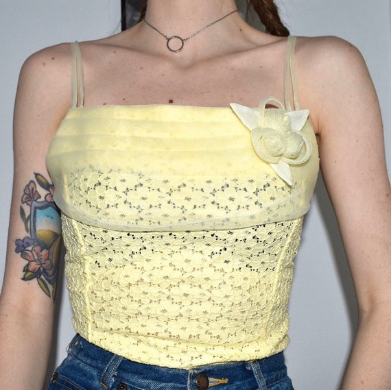 Pastel Eyelet & Organza Tank - Gem