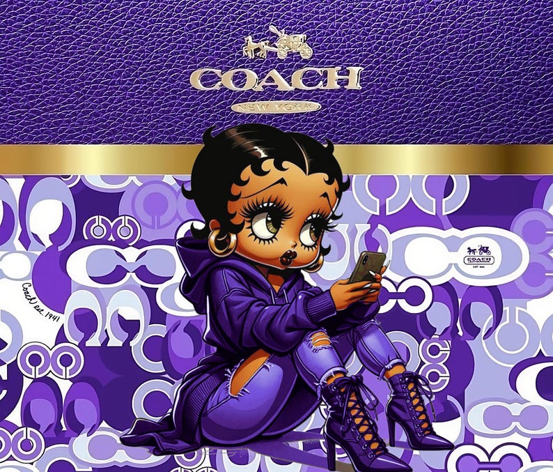 Betty Boop Coach, 20 Oz Straight Skinny Tumbler - Etsy