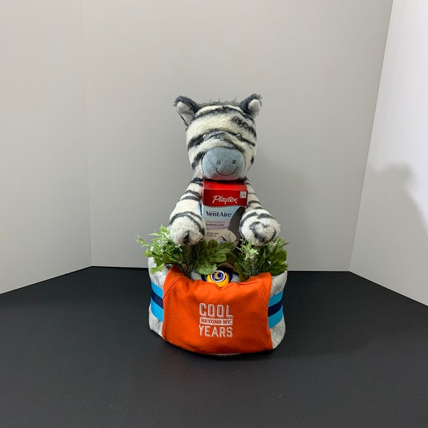 Zebra Diaper Cake - Etsy