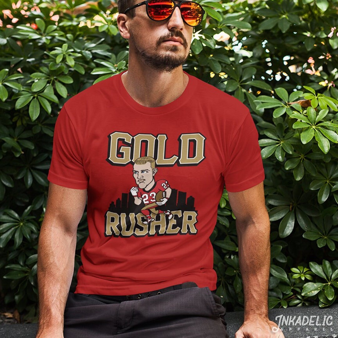 Christian Mccaffrey Gold Rusher Run CMC 49ers Funny Shirt San Francisco ...