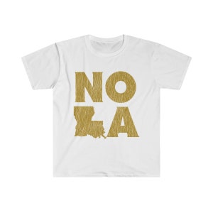 Nola Saints Inspired T-shirt // New Orleans Louisiana La Football State Native // Drew Brees ...