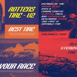 Racing Sports Font sports Fonts racing Fonts Instant Download Esports ...