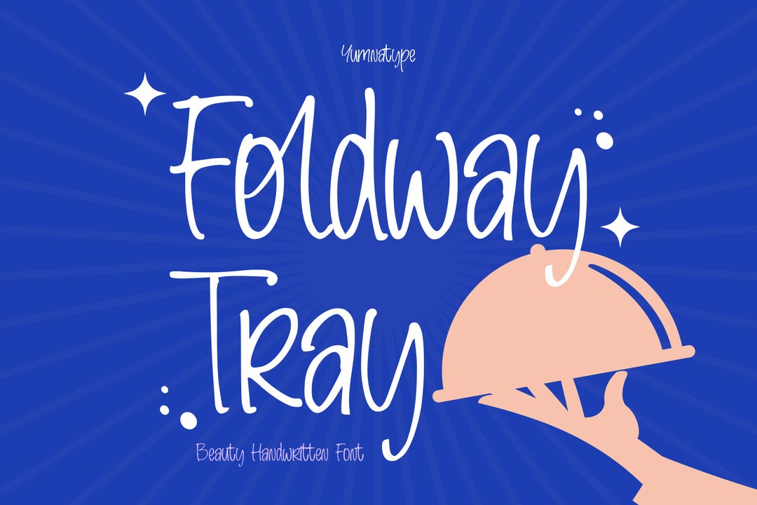 Foldaway Tray Handwritten Font | Instant Download for Cricut, Canva ...
