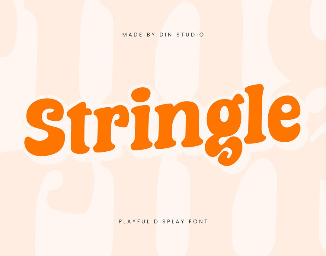 Stringle-display Font Digital Download Canva, Cricut, Procreate ...