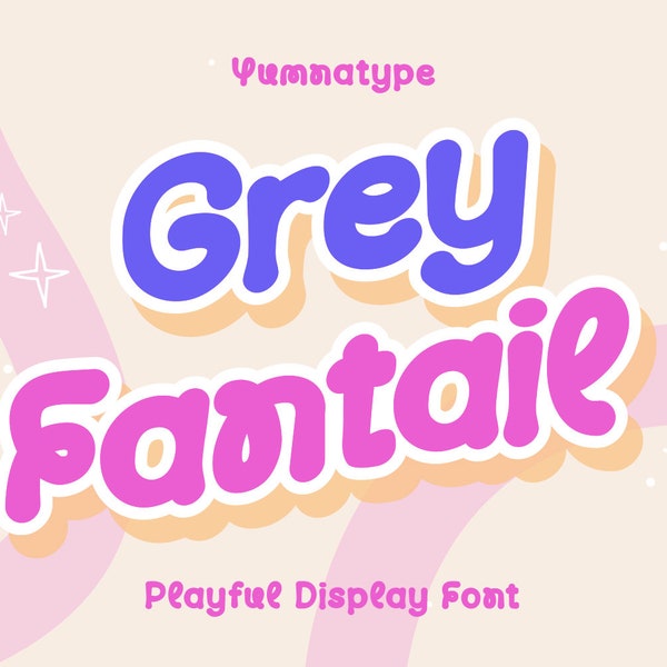 Vintage Round Font Instant Digital Download Vintage & Groovy Fonts ...