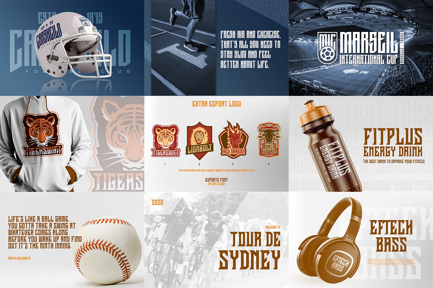 Esport Font Bundle | Modern Display Fonts | Lifetime Access | Instant ...