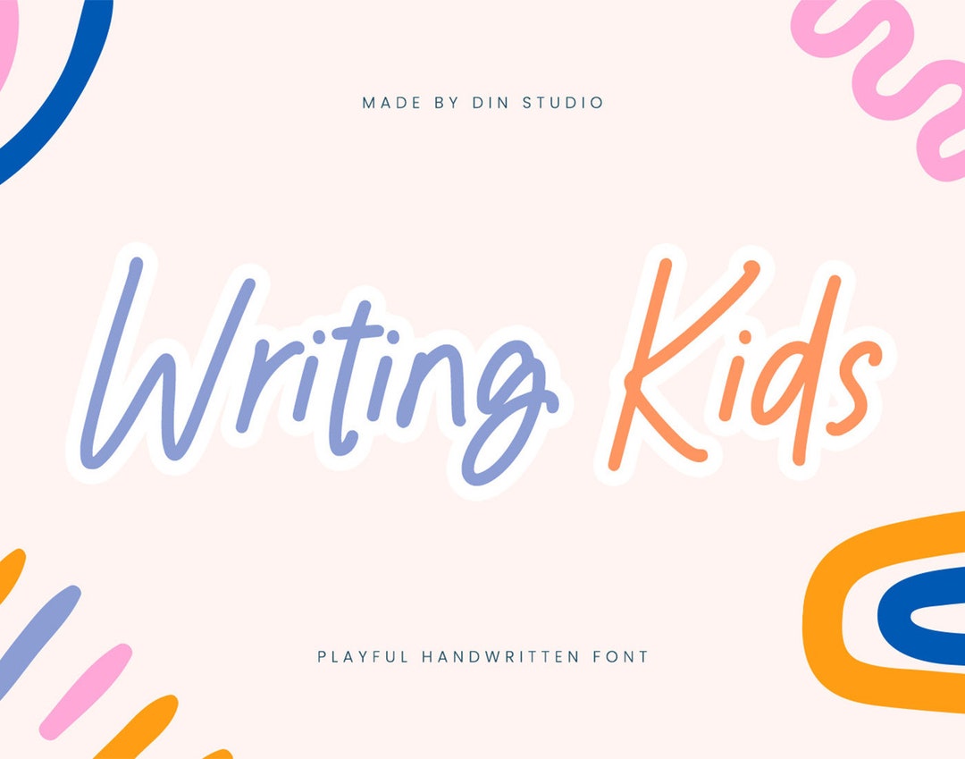 Writing Kids-handwritten Font Digital Download Canva, Cricut, Procreate ...