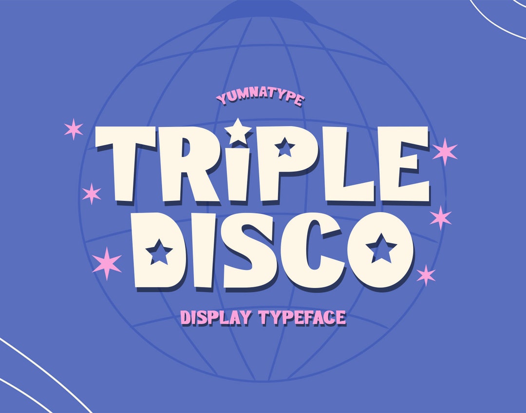 Triple Disco-display Font | Canva Fonts | Cricut Fonts |procreate Font ...