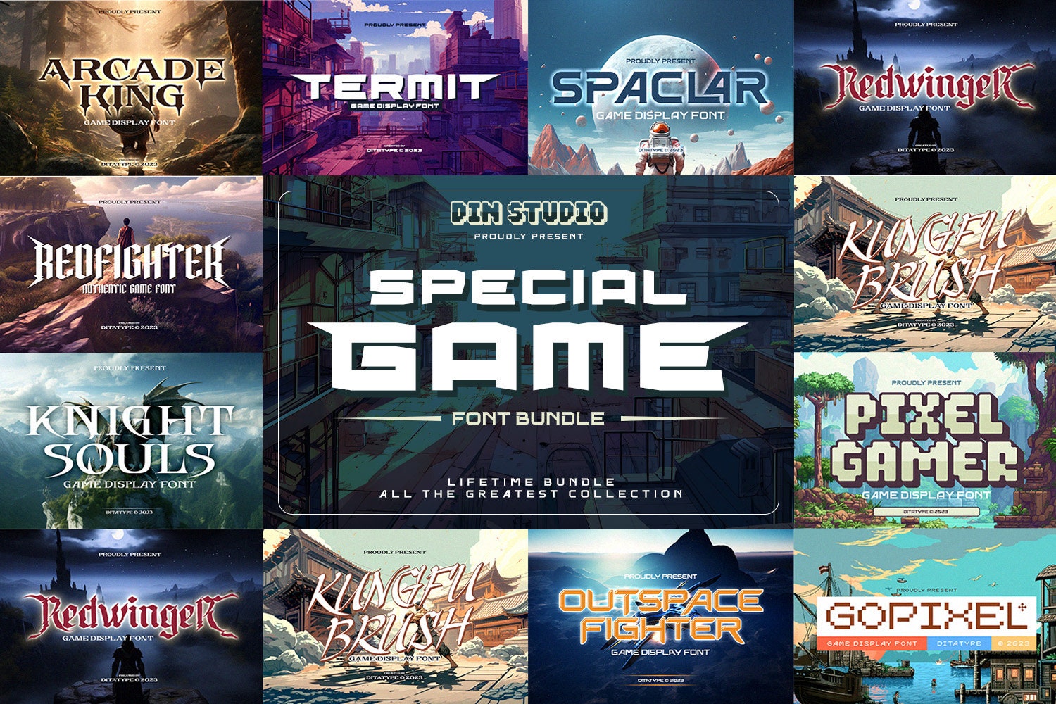 Special Game Font Bundle | Font Bundle | Instant Download, Canva and ...